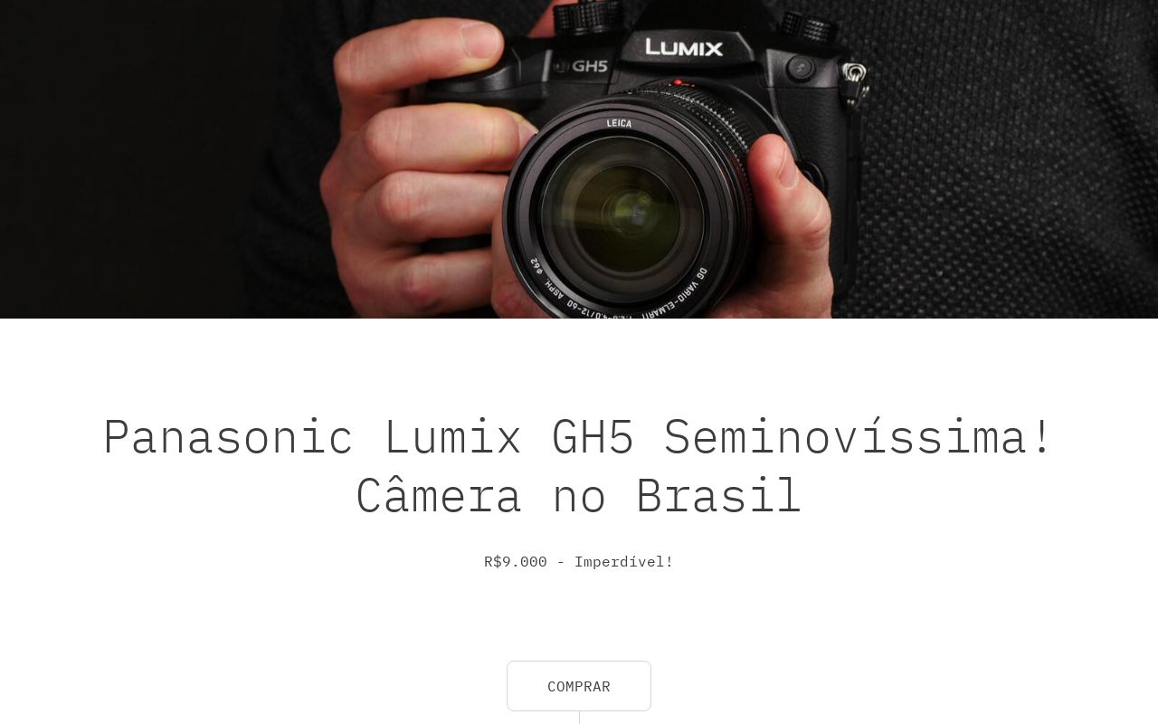 Panasonic Lumix GH5 SEMINOVÍSSIMA